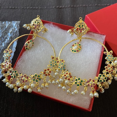 Aabha Ruby Chandan Haar / Hyderabadi Rani Haar With a Twist of Pearls ...