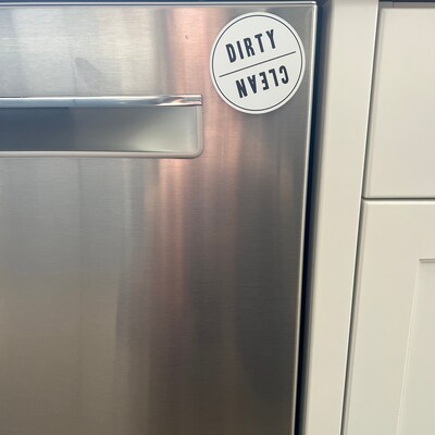 Clean Dirty Dishwasher Magnet Reversible Kitchen Organizing Label 3x3 ...