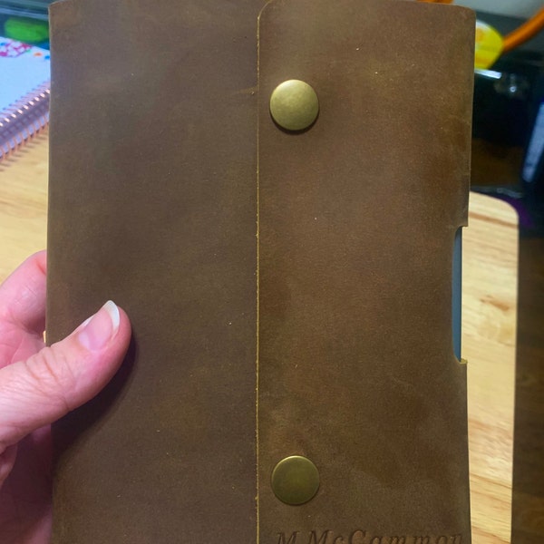 Custom Leather Planner, Personalized Planner, Engraved Monogram Leather ...