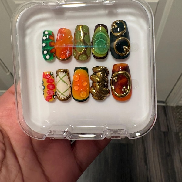 Birthday Frosting Press on Nails | 3D Icing Cherry, Heart Fake Nails ...