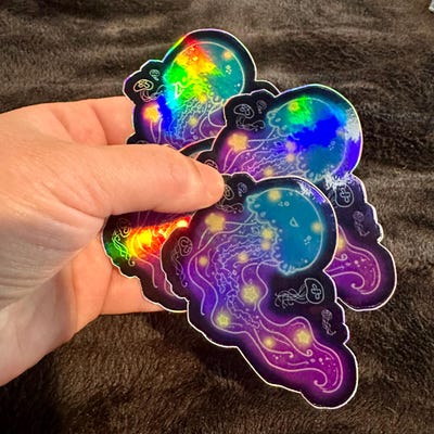 Confused Blob Fish in a Bottle Clear Acrylic Waterproof Sticker - Etsy