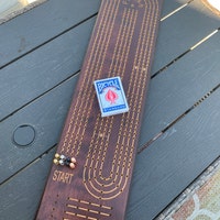 4 Person Extra Large Cribbage Board With Large Metal Pegs, *** FREE ...