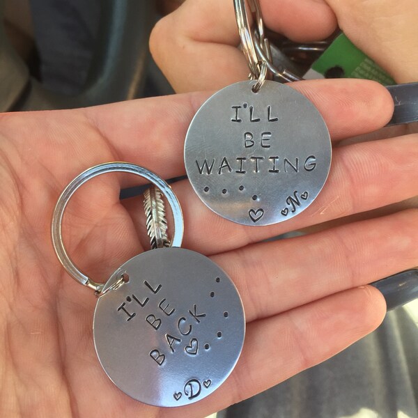 Set of 2,couples Key Chains,distance Keychains,deployment Keychain ...