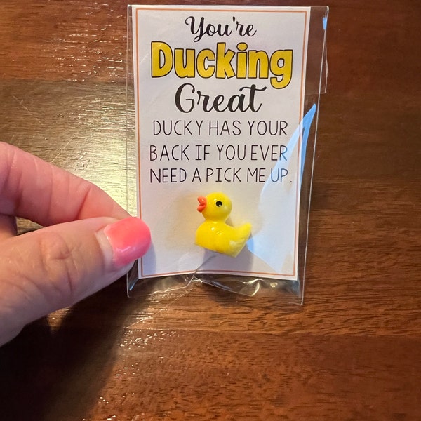 You're DUCKING Great! -rubber Duck, Good Luck Charm, Lucky Ducky -sweet ...