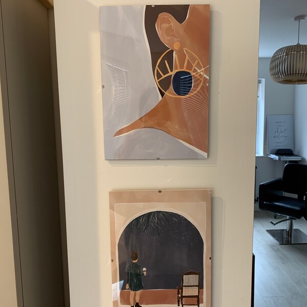 Water Color Painting Woman in Bath | Bathroom Shelf Decor ...