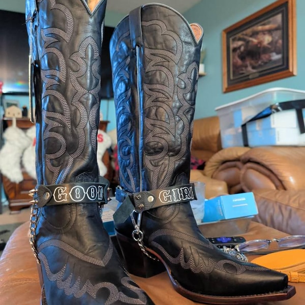 CUSTOMIZABLE - Custom Leather Boot Harness Set - Etsy
