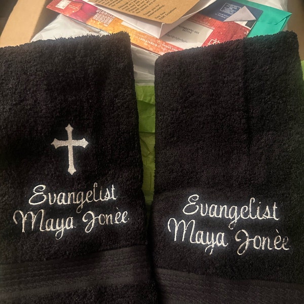 Embroidered Face Towels, Customized Face Towels, Minister Towels ...