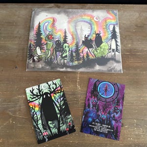 Cryptid Creature Rainbow Ent Art Forest Fantasy Dark Art 4x6 Print ...