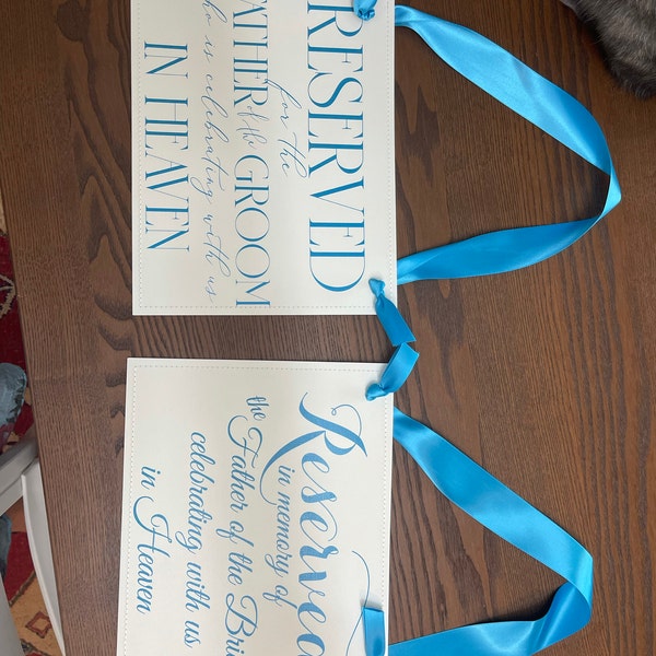 Father of the Bride Memorial Sign Reserved in Memory of Celebrating ...
