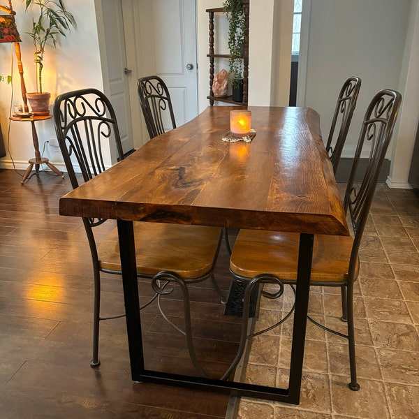 2x U Shaped Legs of Square Tubed Metal Table Legs (10" - 35" ) - Matte ...