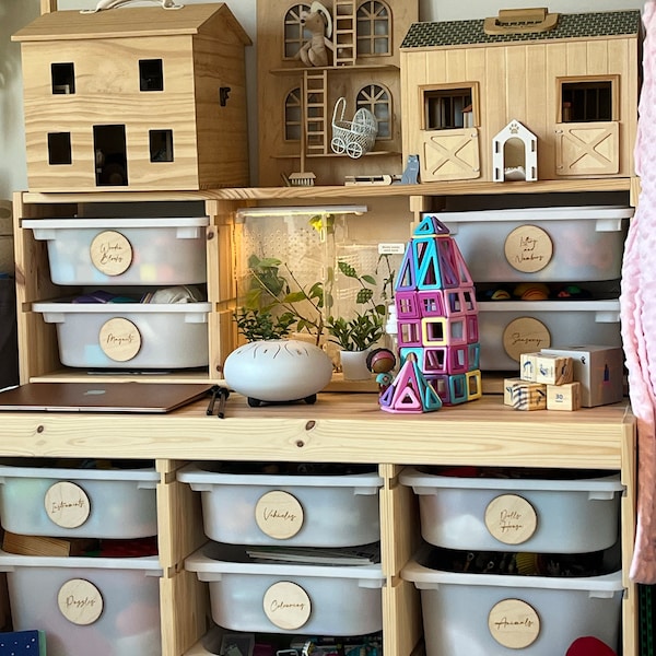 Ikea Trofast Storage Labels/wooden Label Discs/nursery Storage/ Kids ...