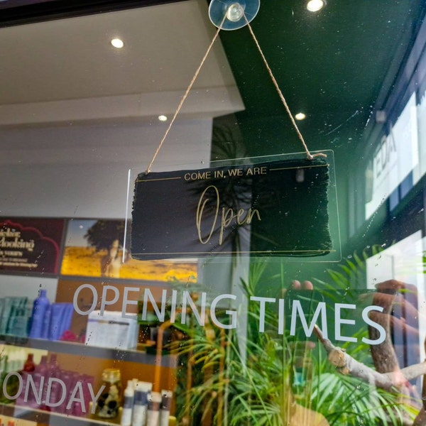 Open/closed Acrylic Sign Shop Sign, Cafe Sign, Salon Sign, Personalised ...