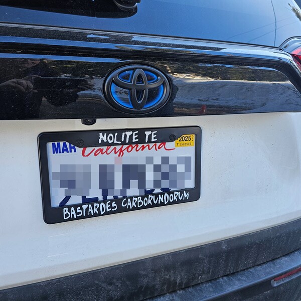 Praise Be License Plate Frame Quote or Nolite Te Bastardes ...