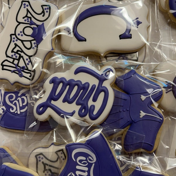 Graduation Cookies, High School Graduation Cookies, College Graduation ...