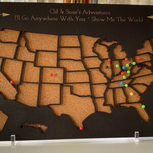 Cork Map of the World Map Push Pin Wooden World Map Pin | Etsy