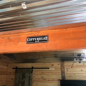 Copperhead Road Rustic Looking Aluminum Sign Color Imprint on Rustproof ...