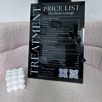 Personalised Wifi Acrylic Sign Small Business, Wifi QR Code Wall Plaque ...