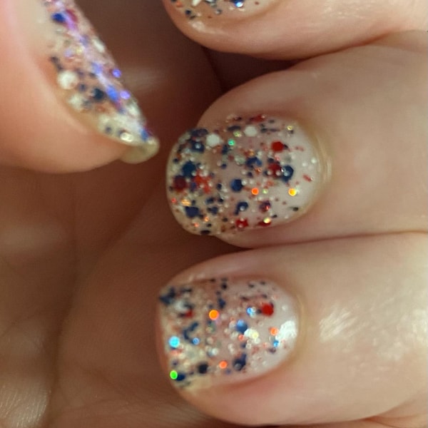 Shattered Opal - Opalescent, Iridescent, Pastel Rainbows, Glitter Nail ...