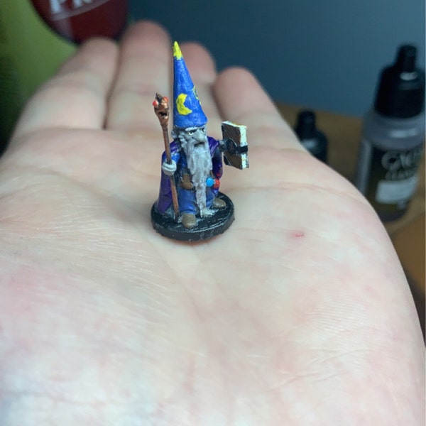 Gnome Wizard, Fantasy Tabletop RPG Character Miniature, Figurine or ...