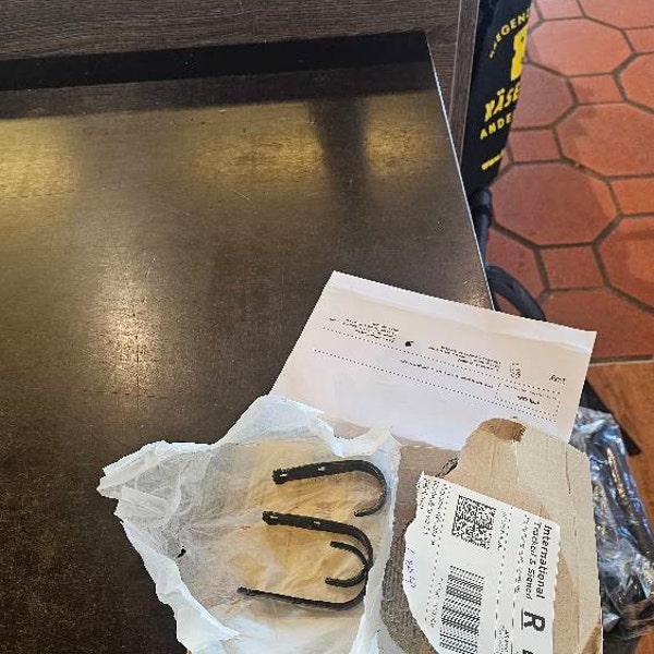 Medium Hand-forged Hook - Rustic Decorative Hook With Optional Rune ...