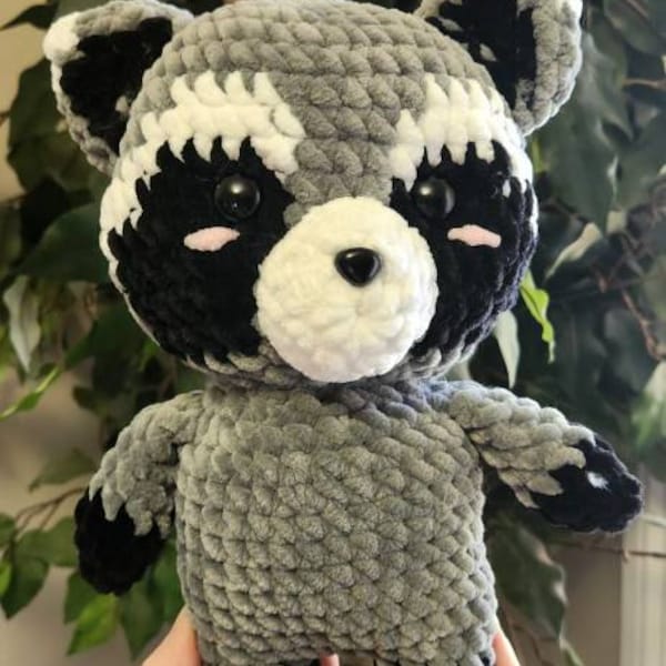 Crochet Pattern - Chocho the Raccoon, Cute, Soft Toy, Handmade ...