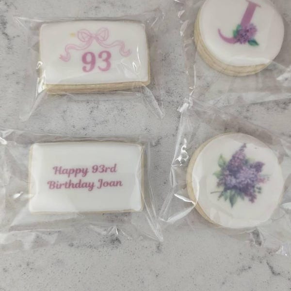Floral Cookies - 80th Birthday 90th Birthday 75th Birthday Any Age! - Etsy