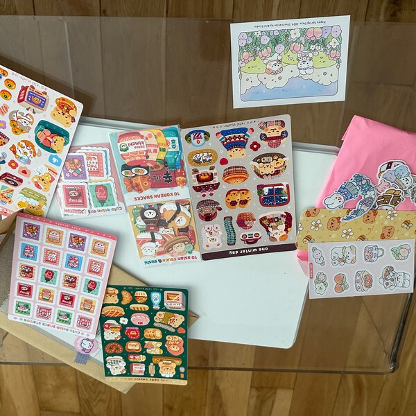 20 Cute Asian Snack Stamps Sticker Sheet Cute, Kawaii, Aesthetic ...