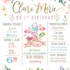 Alice in Wonderland Milestone Board, Baby Infographic, Onederland Girl ...