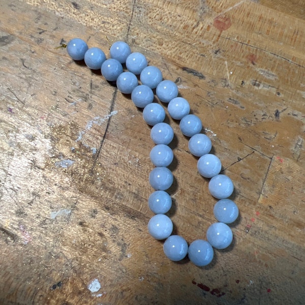 AAA Natural Blue Aquamarine Stone Bead. 4mm 6mm 8mm 10mm 12mm Round ...