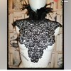 Black Taffeta Jabot, Cravat, Ruffle, Frilly Collar Steampunk, Vampire ...