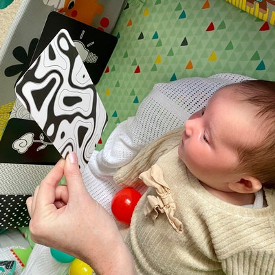 24 Design Baby Sensory Development Flash Cards Object Set High Contrast ...