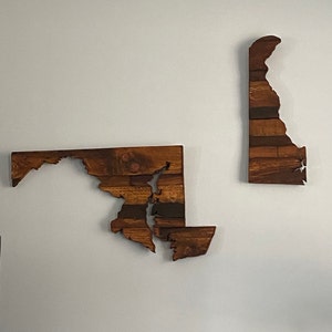 Rustic Wood State Cut Out, Large State Cutout, Wood State Outline ...