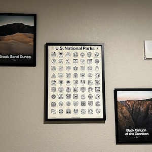 National Park Checklist Poster All 63 National Parks Mark the Date ...