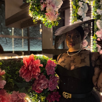 Black Flat Hat Fascinator/wide Brim Hat/fringe Hat/ Black Hat/silver ...