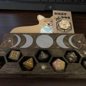 Dice Vault Moon Phase Dice Box Celestial Tabletop Gaming TTRPG RPG ...