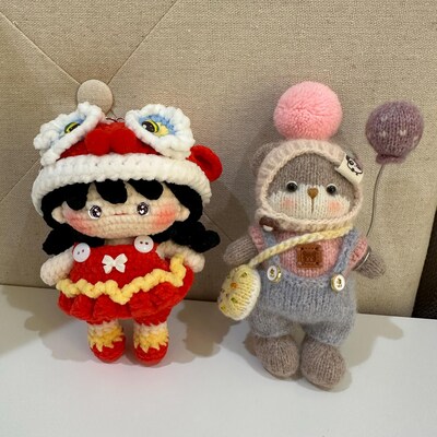 Crochet Doll Keychain, Doll Bag Charm, Doll Bag Accessory, Gift for ...