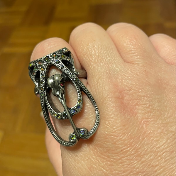 Nouveau Hummingbird Ring. Hummingbird Skull Ring.. Made to Order - Etsy