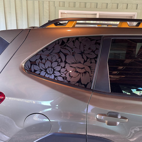 Fits 2019-2024 Subaru Forester Rear Side Window Floral Flowers Decal ...