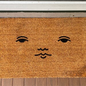 Face Doormat . Welcome Mat . Gift for Her . Coir Mat . Custom Door Mat ...