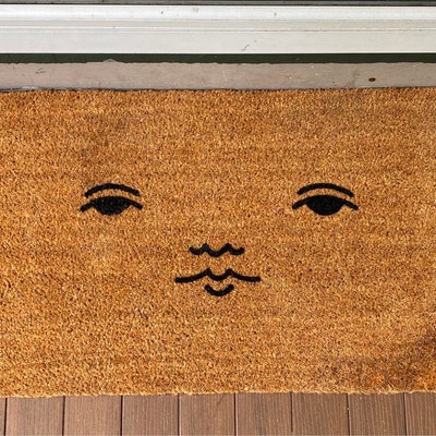 Face Doormat . Welcome Mat . Gift for Her . Coir Mat . Custom Door Mat ...