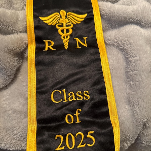Custom Embroidery Graduation Stole: Personalized Sash - Etsy