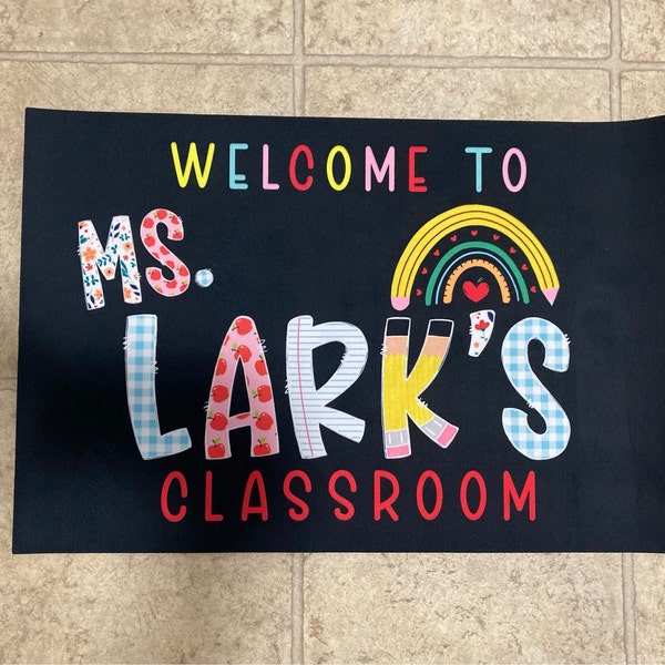 Personalized Teacher Doormat for Classroom, Teacher Gifts, Custom ...