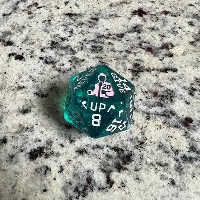 Rick Rolled 34mm D20 Original Designed Custom Dice DND DICE - Etsy