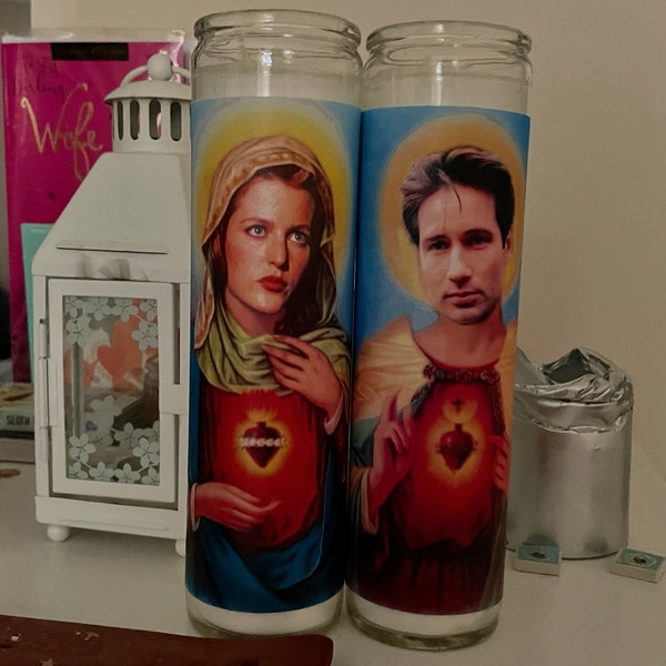 X Files Prayer Candle, Mulder Prayer Candle, Scully Religious Candle ...