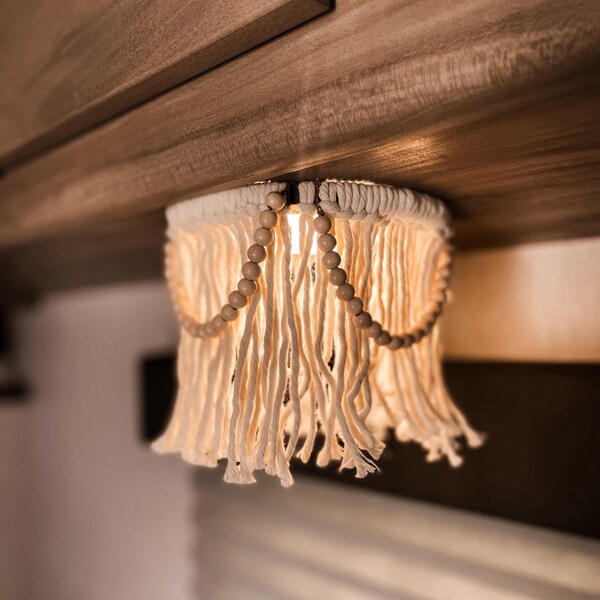 RV Light Cover, Handmade Boho Camper Trailer Decor RV Light Covers ...