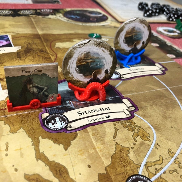 Eldritch Horror Gate Stands set of 12 6 Red/ 4 Blue/ 2 Green - Etsy