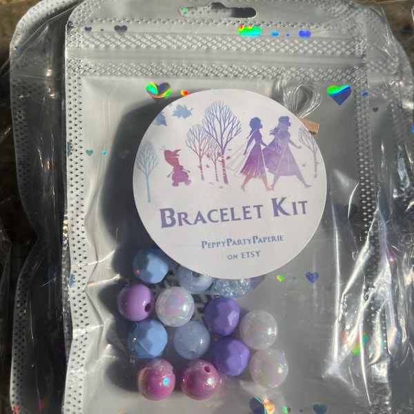 Frozen Bracelet Kit, Snowflake Party Favors, DIY Bracelets for Kids ...