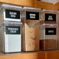 Food Storage Labels, Modern Pantry Labels for Jars, Canister Labels ...