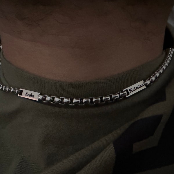 Magnetic Couple Bracelets: Matching Bracelets Silver & Black, Engraved ...