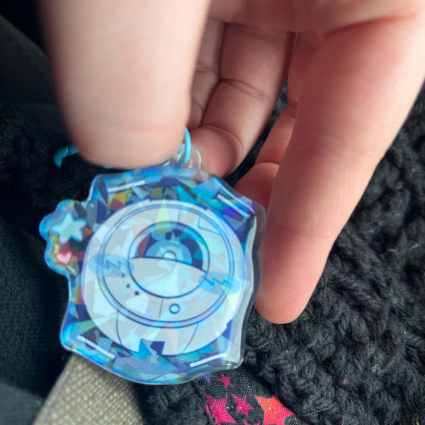 Portal 2 Glados Epoxy Glitter Keychain 2.5" Double Sided - Etsy